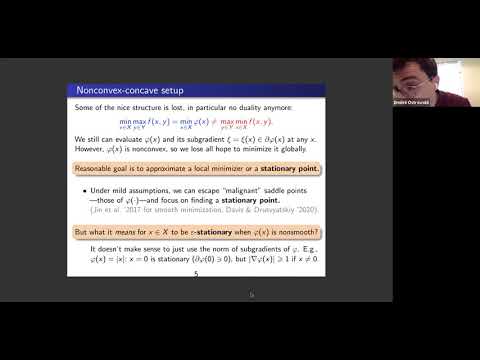 Nonconvex-Nonconcave Min-Max Optimization with a Small Maximization Domain