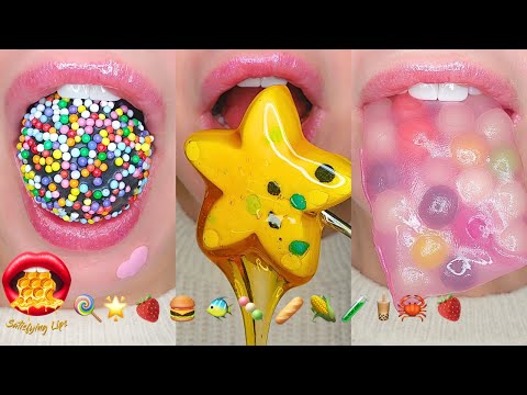 ASMR EMOJI FOOD CHALLENGE Satisfying Mukbang
