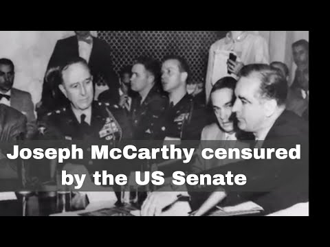 2nd December 1954: US Senator Joseph McCarthy censured by the Senate