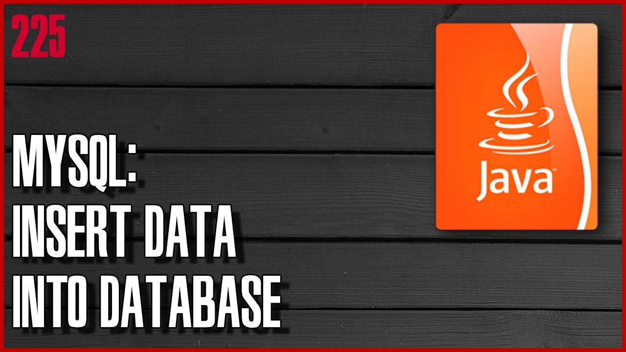 JAVA Insert into MySQL database example