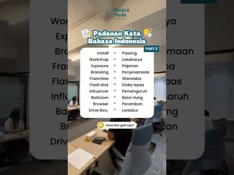 PART 3 Padanan kata bahasa indonesia #publicspeakingjakarta #publicspeaking