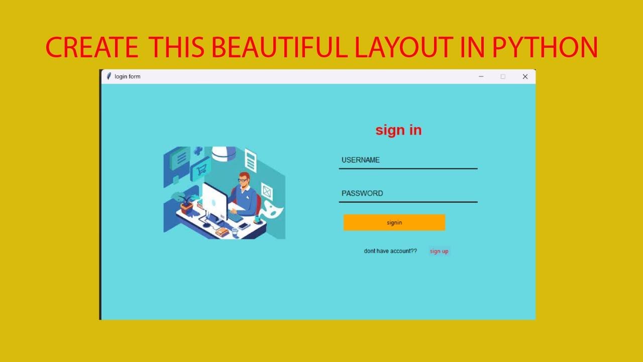 Python Projects | Tkinter project in python with login window