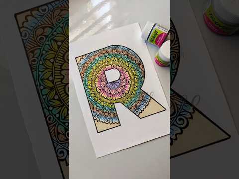 Alphabet R mandala art ึดึถึธ๐ เฃชห ึดึดึถึถึธ๐ฅเผเผเฟ #art #alphabet #mandala #pastel #colors #drawing #tutorial