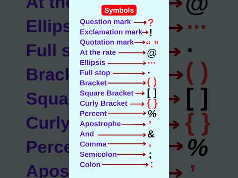 Symbols in english #symbols #english #englishtips
