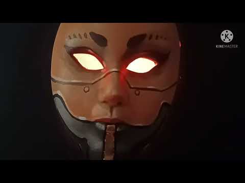 Cyber punk mask transformation.