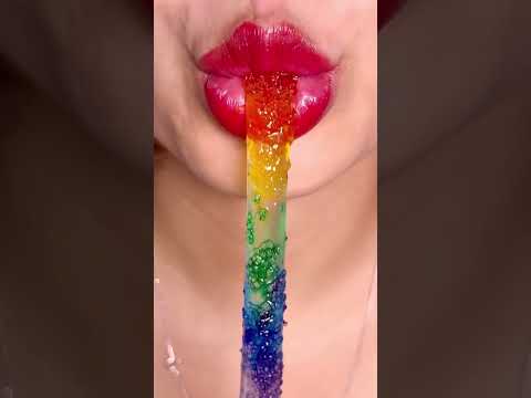 asmr RAINBOW JELLY eating sounds #asmr