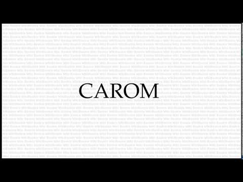 CAROM Meaning - Billiard-Players' Technical Words