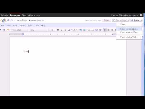 Using Google Docs for Newsletter