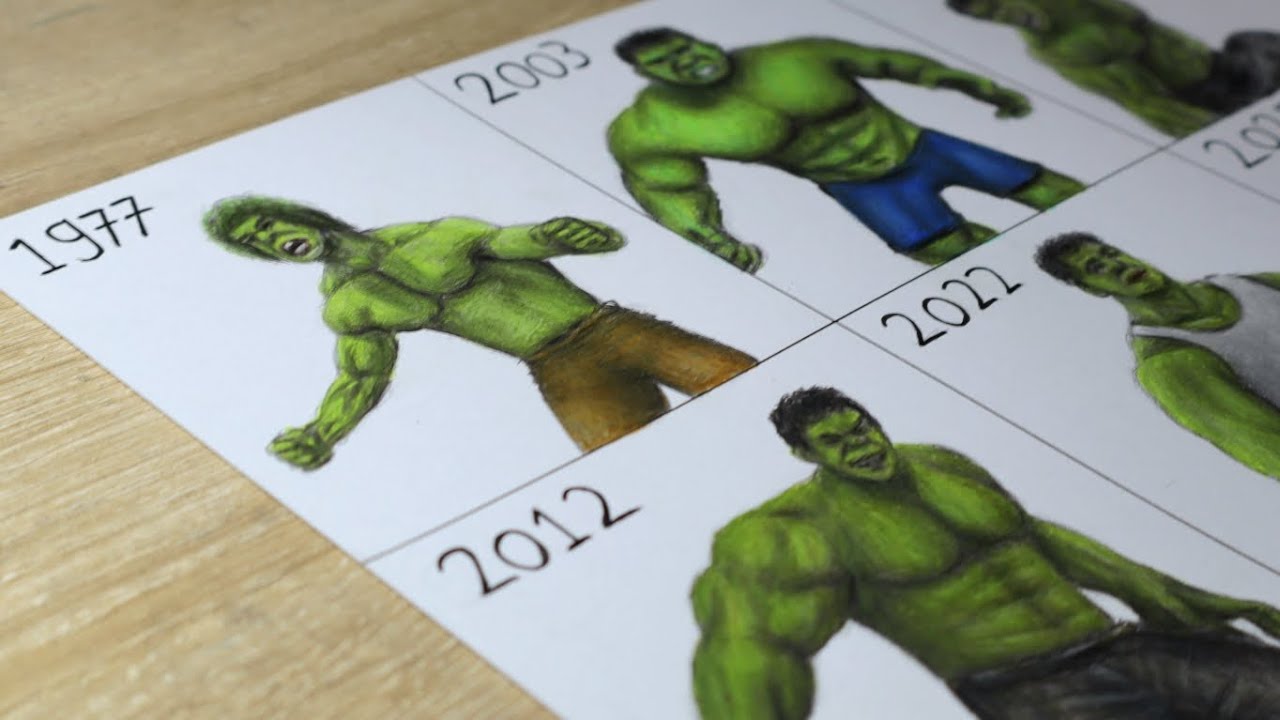 I drew the FULL Evolution of HULK! (From Past to Present)