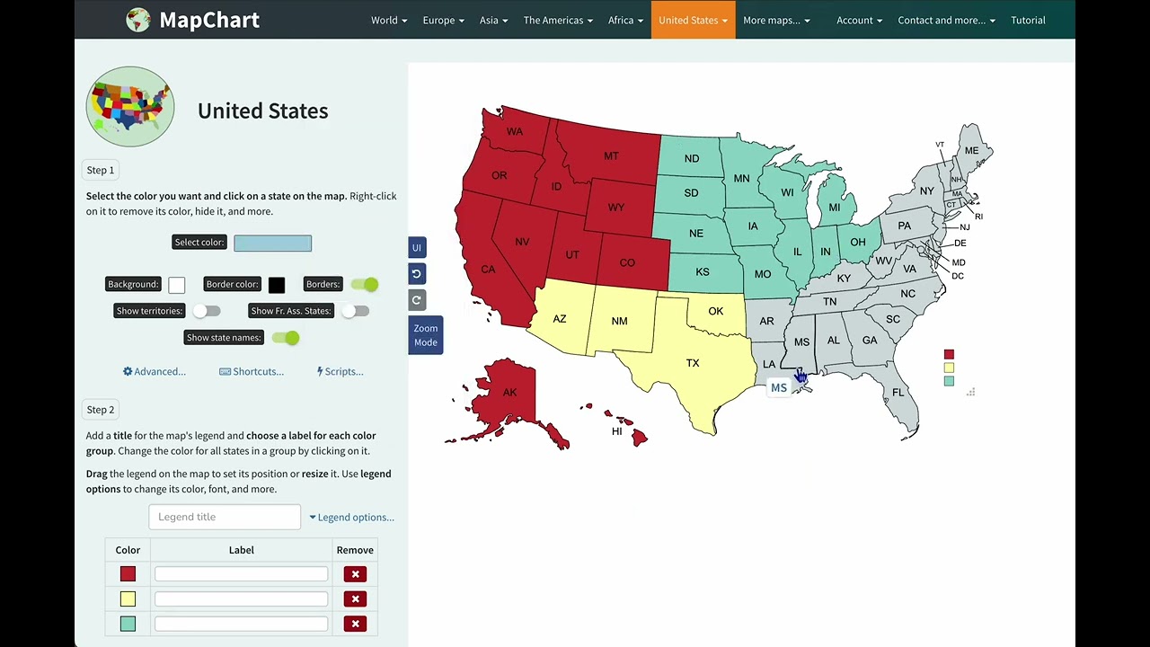 Creating a custom map with MapChart | MapChart Tutorial