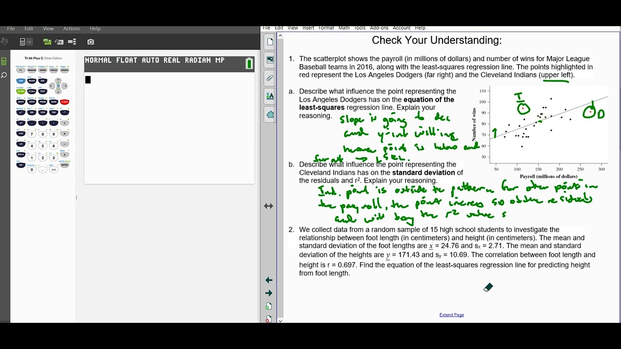 3.2d Notes and Example 1: Outliers and High Leverage Points