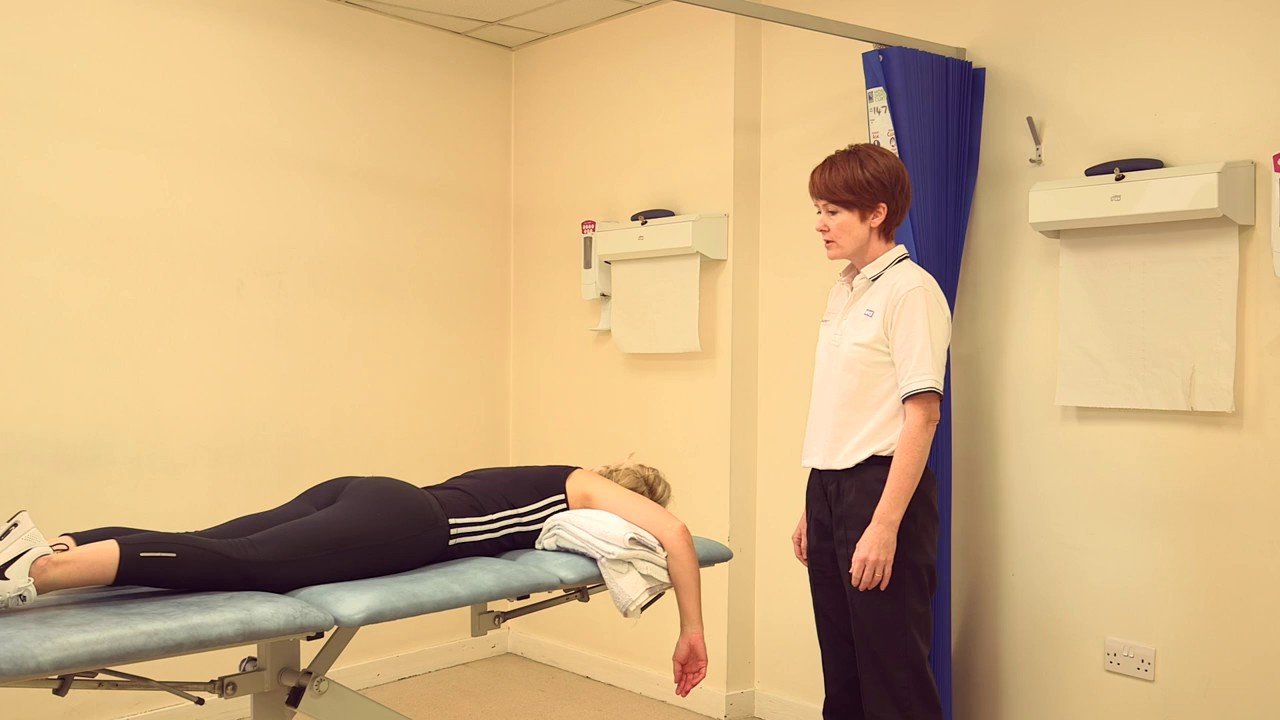 Shoulder rotation - prone lying
