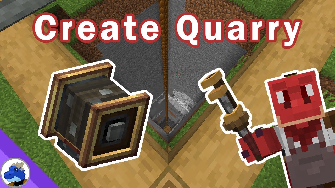 How to make a vertical Mining Drill & Elevator using Create!