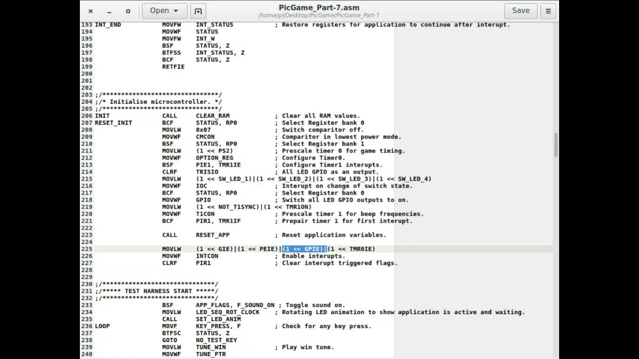 PIC Game Programming PART 7: READING SWITCHES