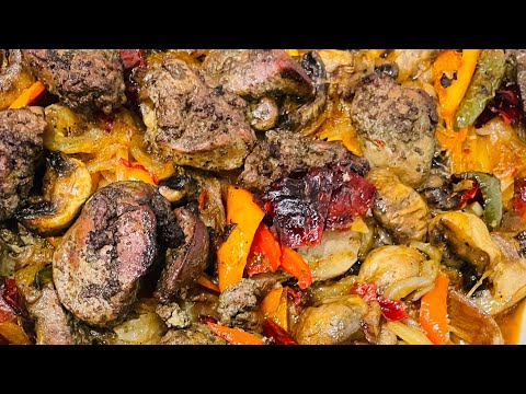 Chicken livers/ stir fry / Przeni Pileski Gigercinja/
