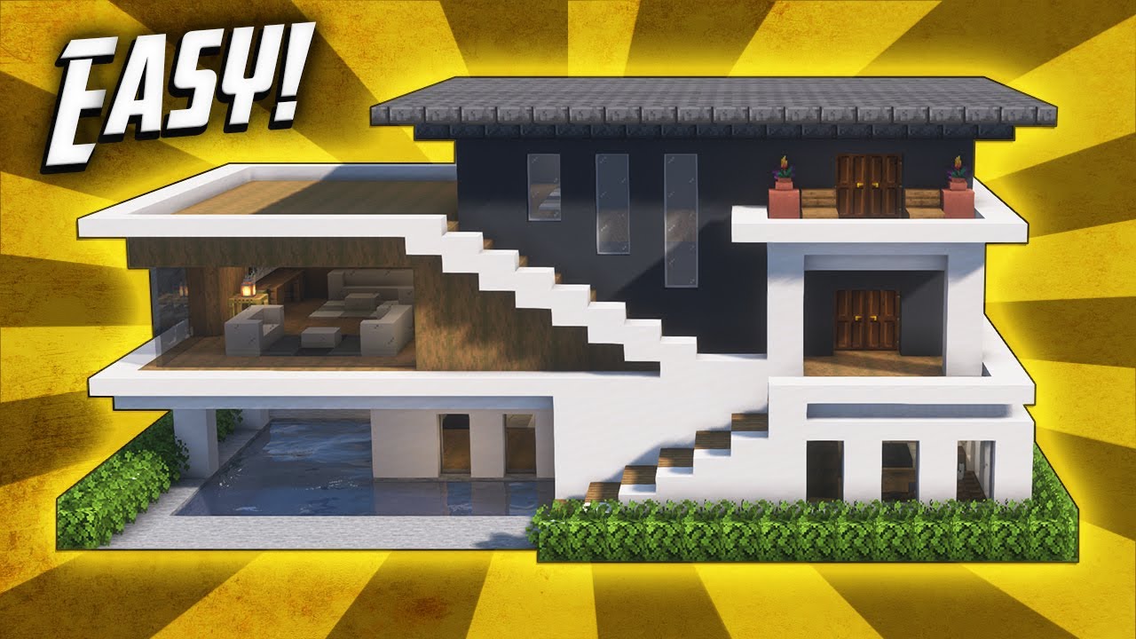 Minecraft: How To Build A Modern Mansion House Tutorial (#49 ...