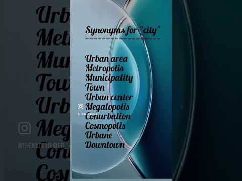 Synonyms for city #english #ielts #vocabulary #ieltspreperation #ielts learnenglish
