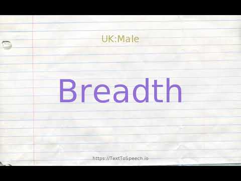 How to pronounce breadth
