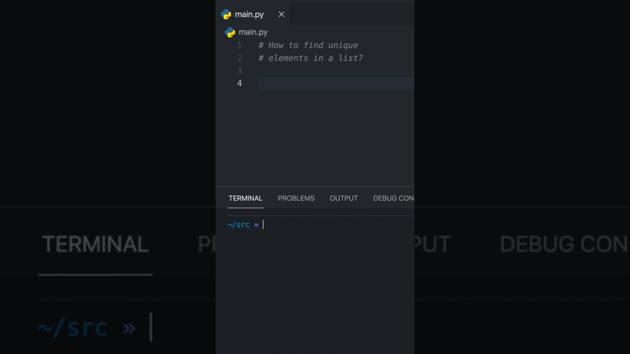How do find the unique elements in list in a Python?🐍 #coding #learnpython #python #shorts