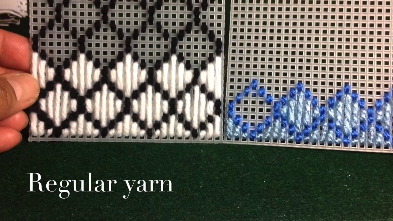 How to make plastic canvas coasters: Diamond Stitch