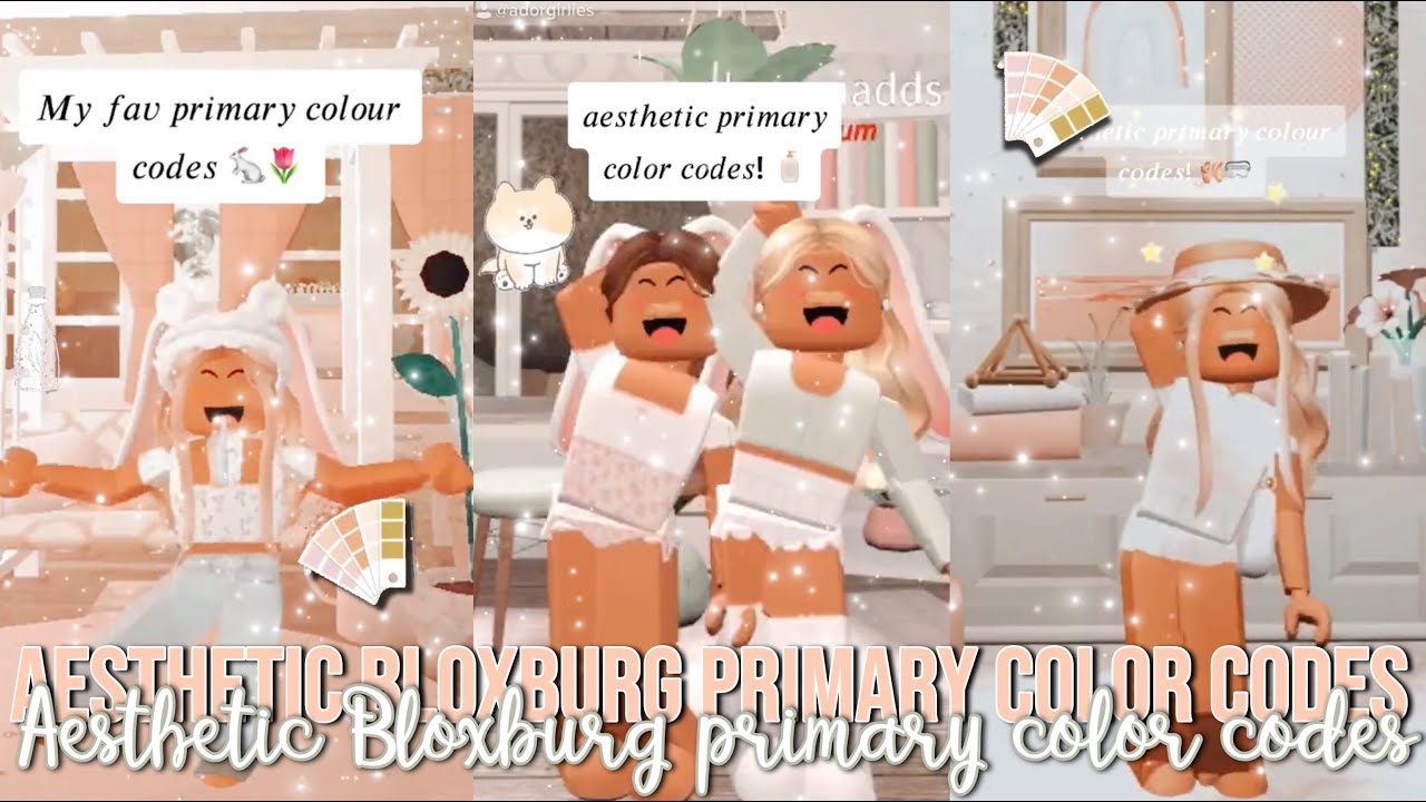 Aesthetic Bloxburg Primary Color codes Tiktok | Compilation | Kayxllaa