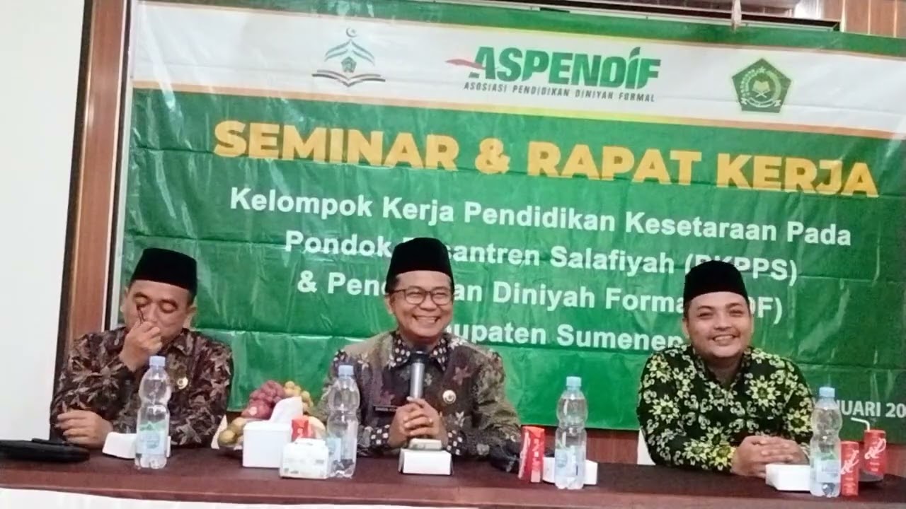 Seminar dan Rapat Kerja PKPPS dan PDF di Kemenag Kab.Sumenep