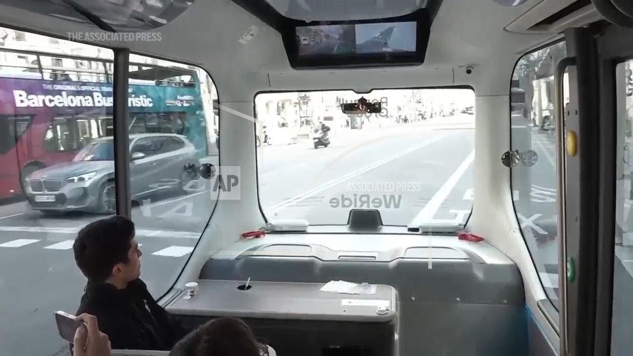 Driverless ‘bus of the future’ is tested in Barcelona