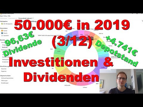 50.000€ in 2019 (3/12) - März Investitionen, Dividenden & Performance - 96,63€ Dividende