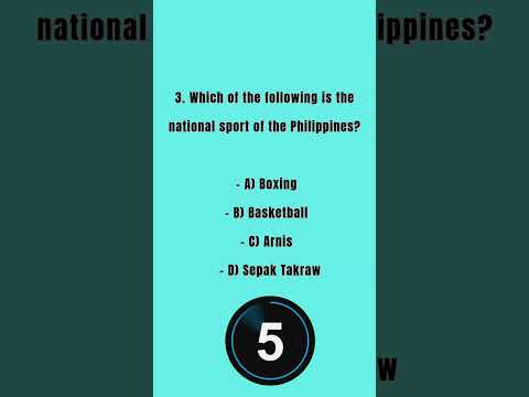Which of the following is the national sport of the Philippines?