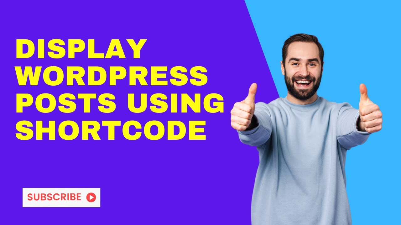 Display WordPress Posts Using Shortcode