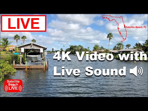 🔴 LIVE Florida Cam | Satellite Beach Grand Canal in 4K Video #satellitebeach #livestream #florida