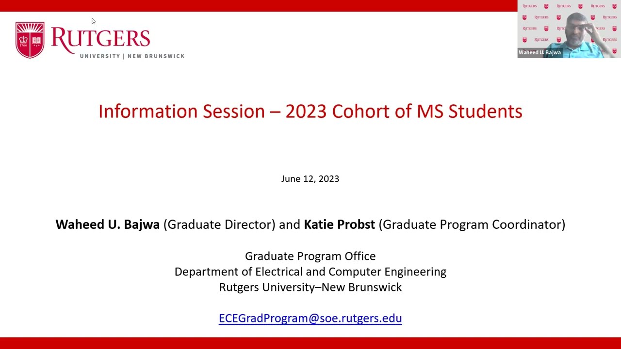 Virtual Information Session for Admitted Students Fall 2023 - MS
