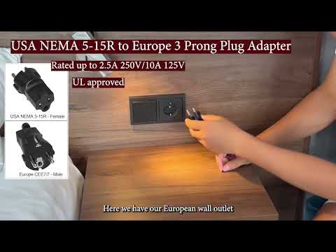 Essential Guide: USA NEMA 5-15R to Europe Schuko CEE7/7 3 Prong Adapter – Perfect for Travelers!