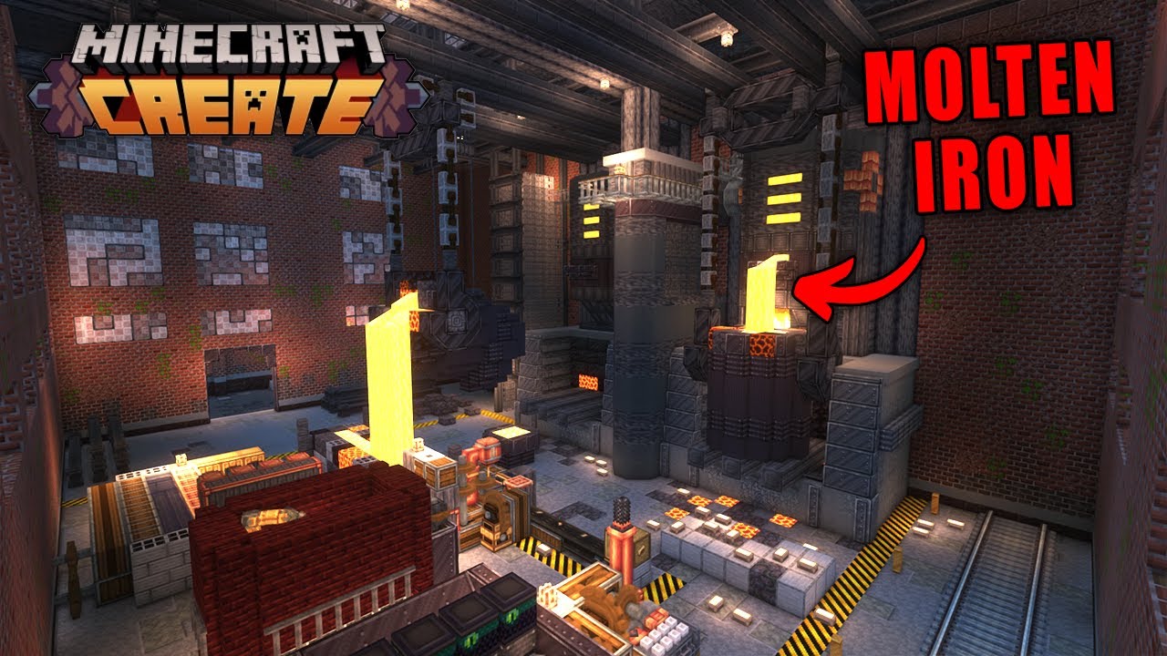 I Built An Industrial Metal FOUNDRY In Minecraft Create Mod