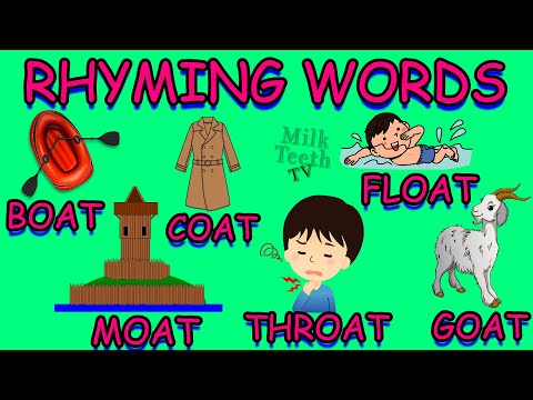 Rhyming Words For Smart Kids and Parents that are used in everyday lives
