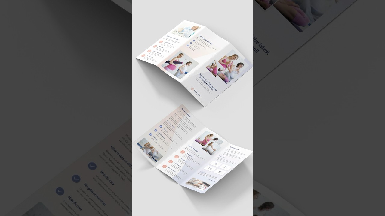Pregnancy School Brochure Trifold #canva #template #indesign #photoshop #etsy #graphicdesign #print