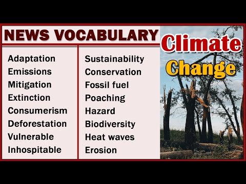 20 Advanced Vocabulary Form the Newspaper | Climate Change