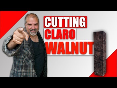 Claro Walnut - Cutting Crotch Figured Wood by OregonBurls.com