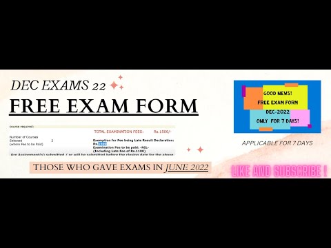 good news. Do NOT pay Exam FEES! Free exam form! Dec 2022. Apply till the 25Nov #examform