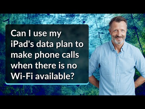 Can I use my iPad's data plan to make phone calls when there is no Wi-Fi available?