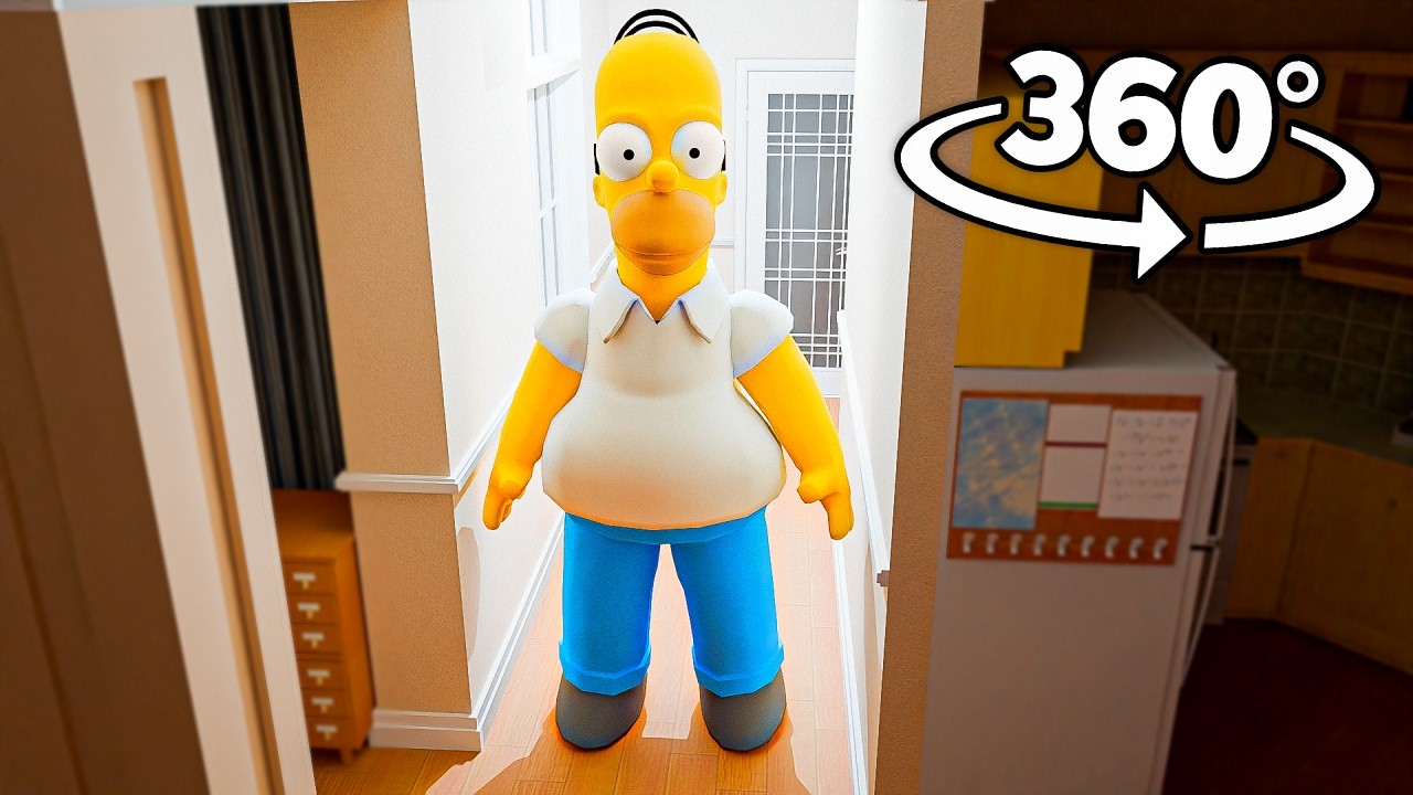 Simpsons 360° in YOUR HOUSE! - VR 4K (Homer Drops His Donut)