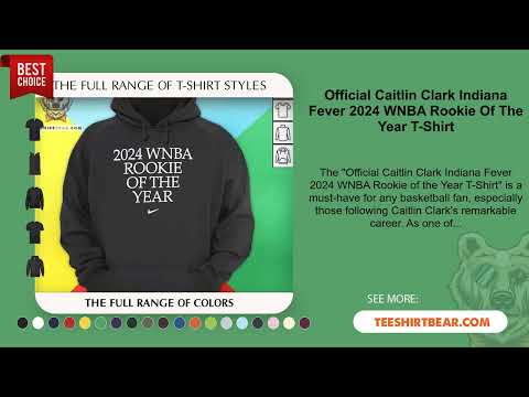Official Caitlin Clark Indiana Fever 2024 WNBA Rookie Of The Year T-Shirt