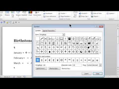 How to Put Bullets Between Words : MS Word Skills