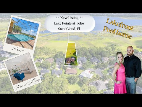 🏡 For Sale 🏡 Lakefront Luxury Living in Lake Pointe at Toho 5-Bed Pool Home with Scenic Views!