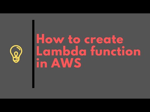 How to create AWS Lambda Function in AWS Portal | Java Prorgram Examples