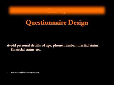Research Methods - Survey