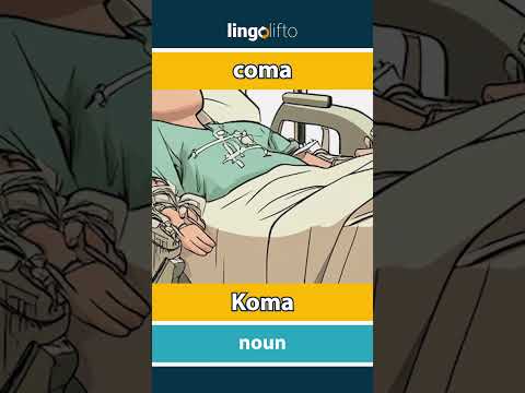 🇬🇧🇩🇪 coma - Koma : vocabulary builder : learn English : Lernen wir Englisch
