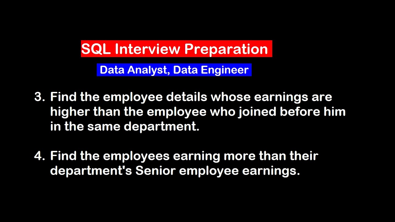 SQL Interview Question - Solution | Data Analyst | Data Engineer (Part-II) #sql #data analyst