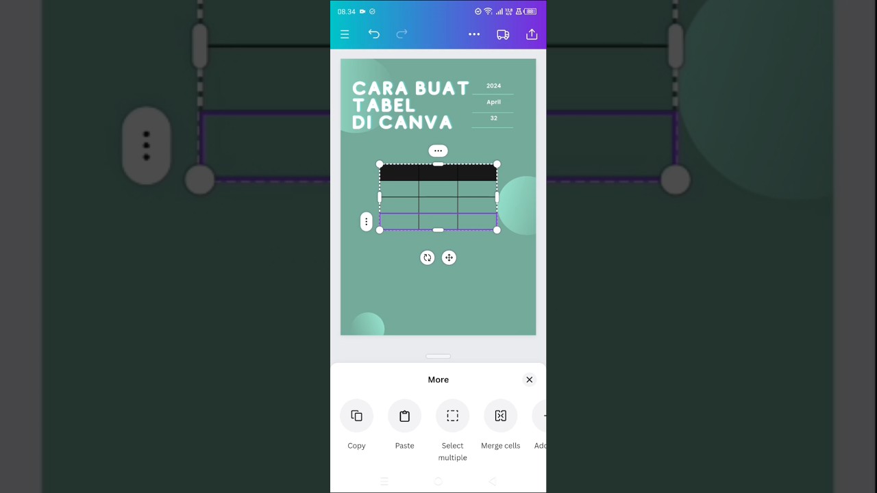 Cara Menambahkan Tabel di Canva #dataentry #desaincanva