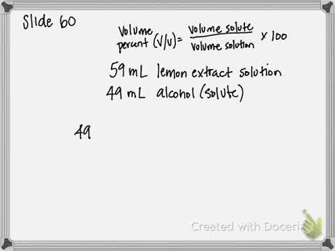 Calculating Volume Percent (v/v) Concentration